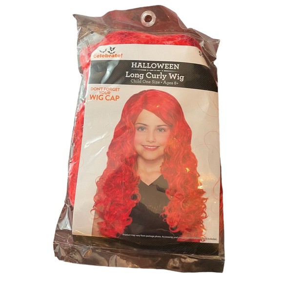 Way To Celebrate | Costumes | Celebrate Halloween Long Red Curly Wig ...